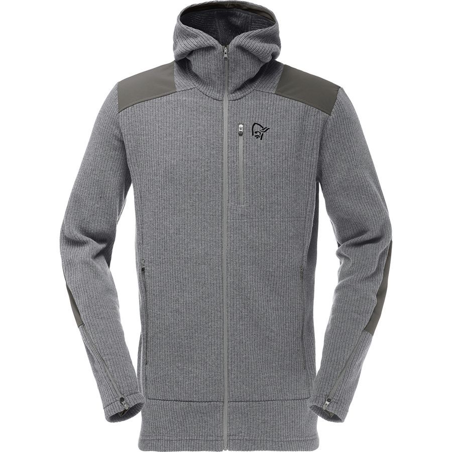 Norrona Tamok Warm/Wool2 Hooded Fleece Jacket - Men's | Backcountry.com