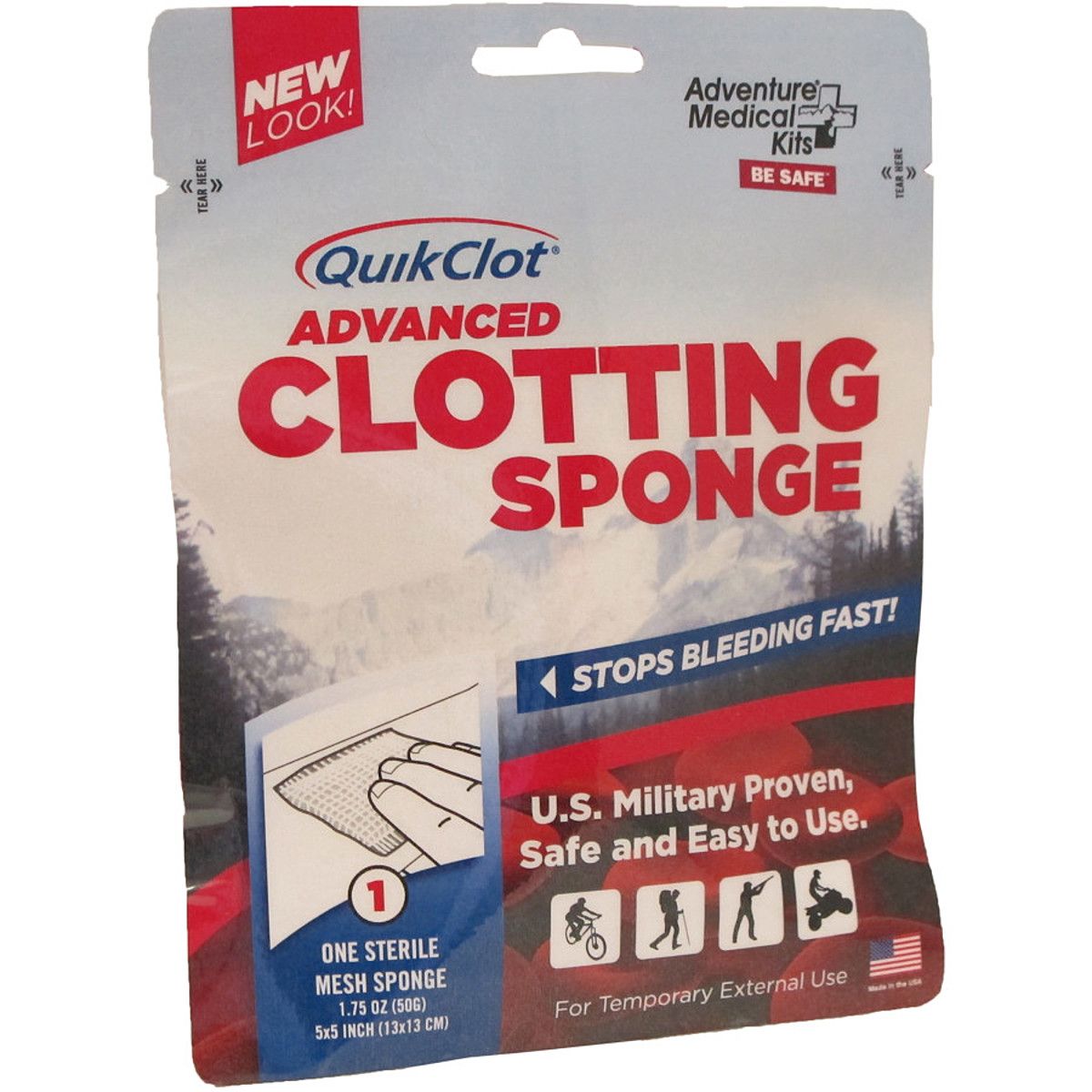 Adventure Ready Brands Quikclot Advanced Clotting Sponge