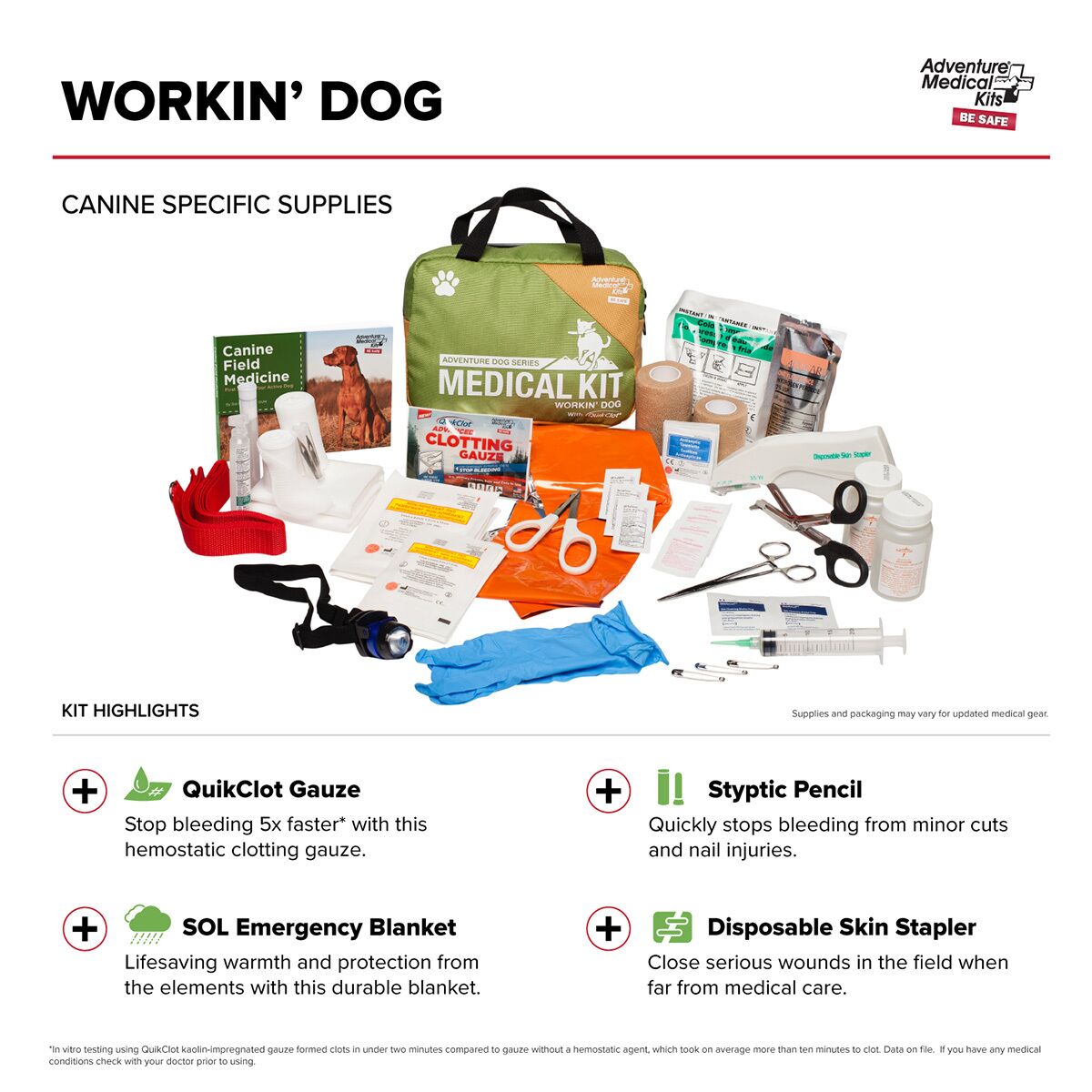 Adventure Medical Kits Adventure Dog Series Medical Kit - Hike & Camp