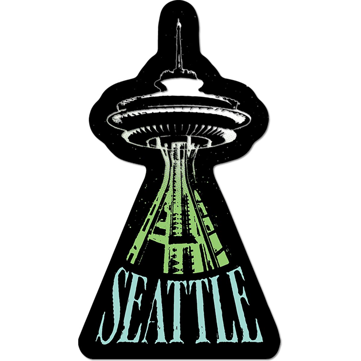 Apply Stickers Seattle Space Needle Sticker - Hike & Camp