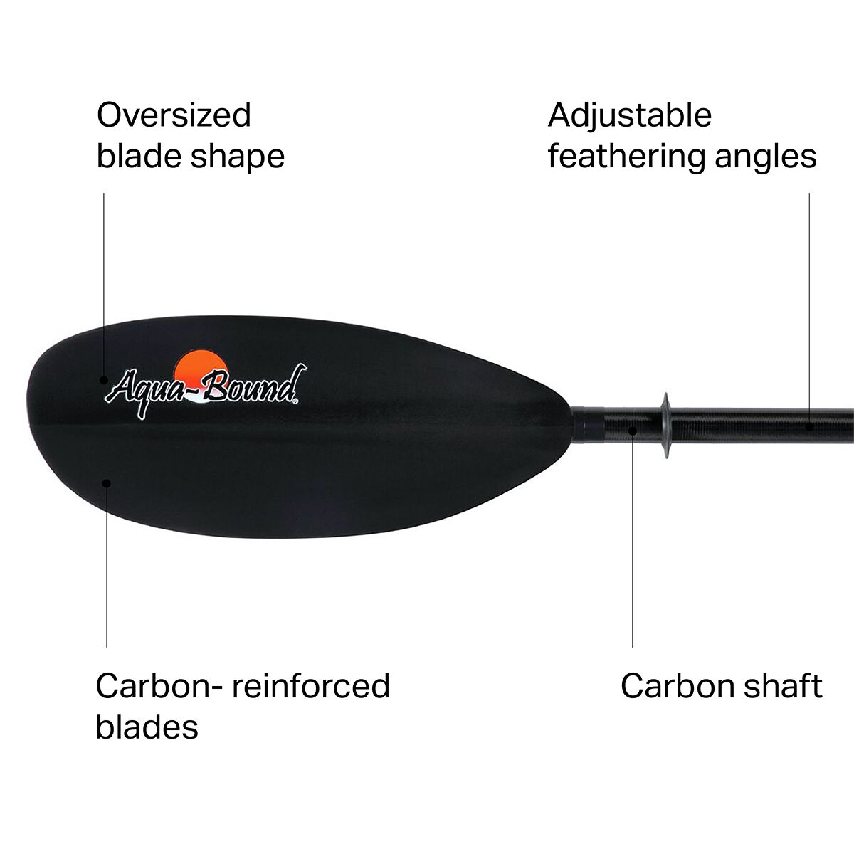 Aqua Bound Manta Ray Carbon 2-Piece Snap-Button Paddle - 2022 - Paddle