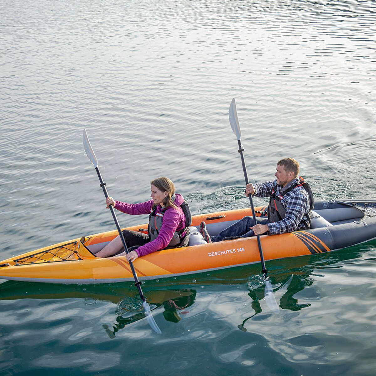 Aquaglide Deschutes 145 Inflatable Kayak - Paddle