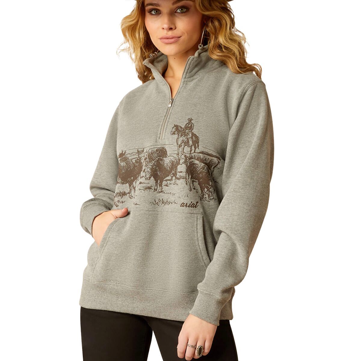 Ariat 1/2-Zip Sweatshirt - Women's - Clothing