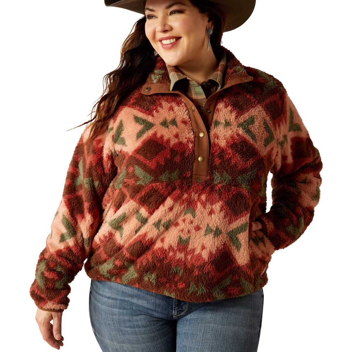 Ariat Berber Snap Front Sweatshirt - Women's - Clothing