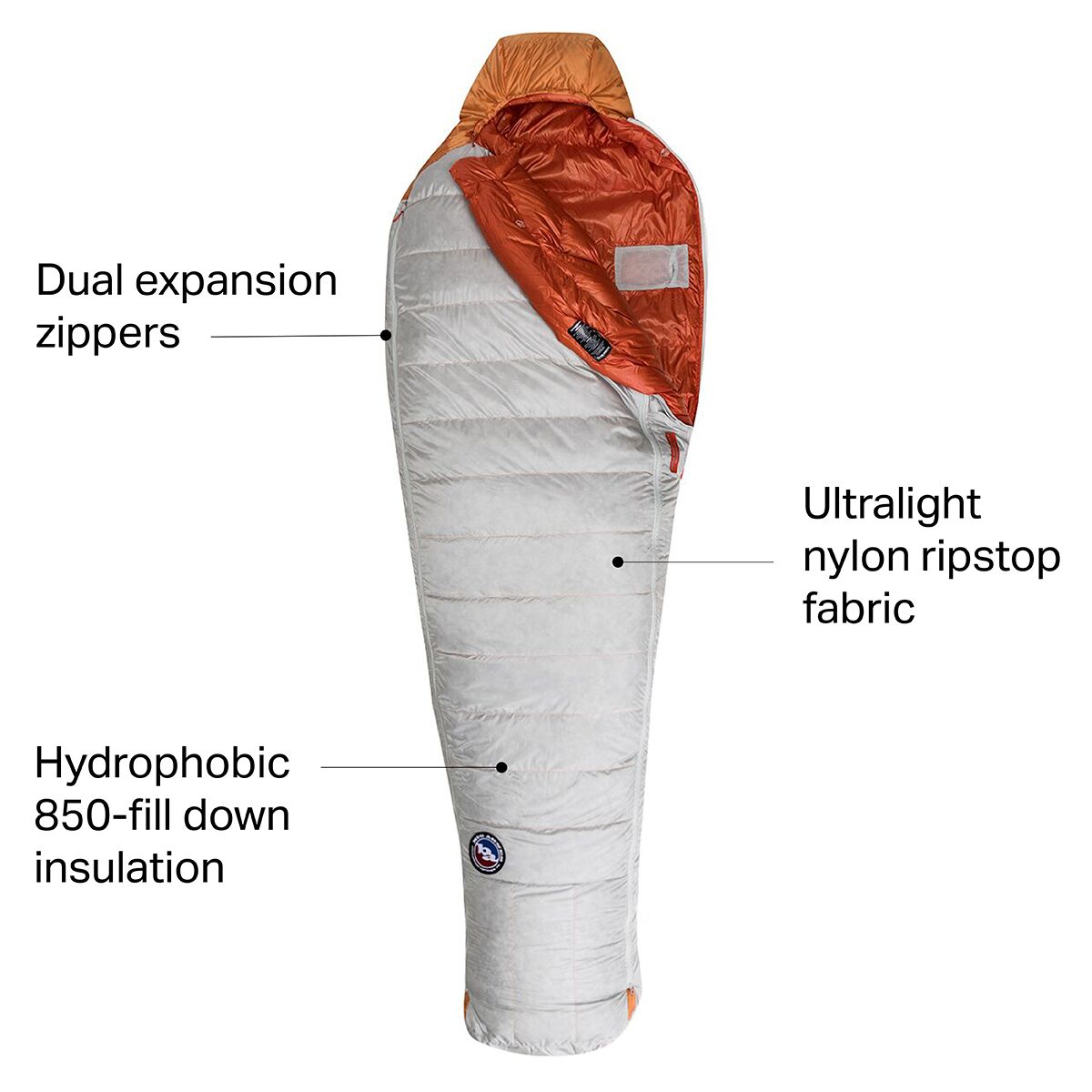Big Agnes Torchlight UL Sleeping Bag: 20F Down - Hike & Camp