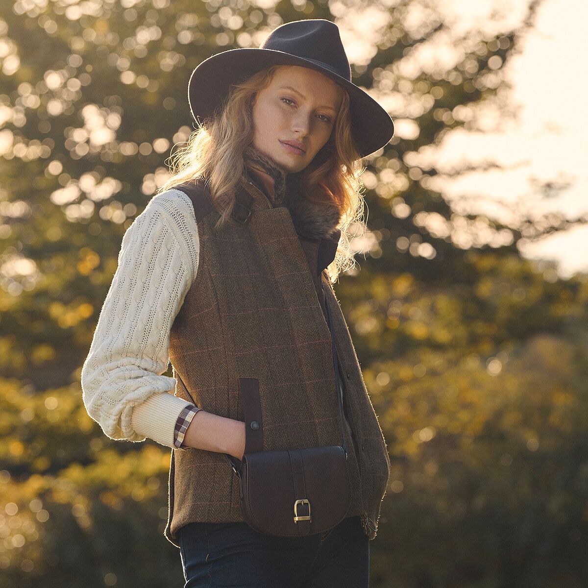 Barbour Alder Wool Gilet Vest Womens Clothing