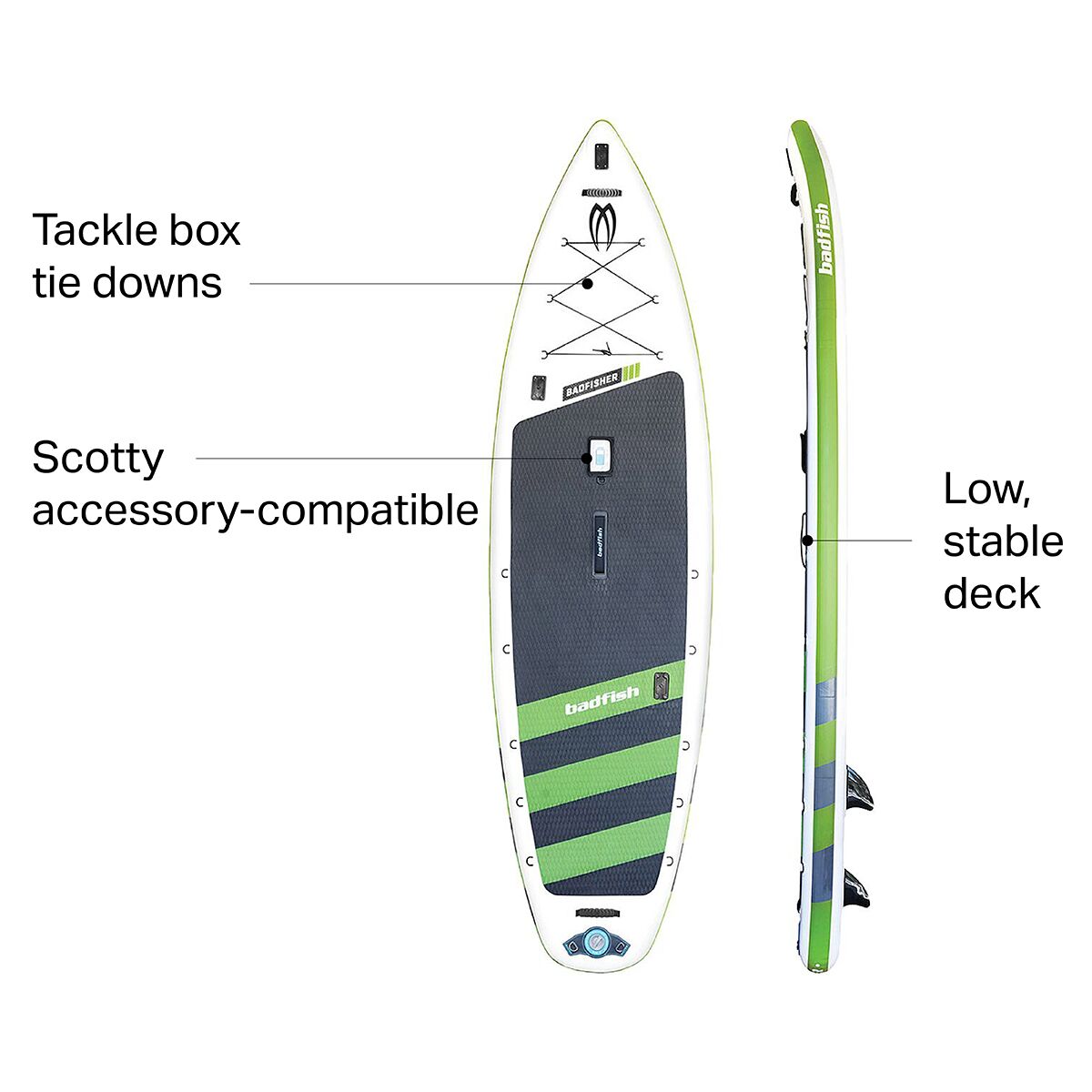 Badfish Badfisher Inflatable Stand-Up Paddleboard - Paddle Badfish Badfisher Inflatable Stand-Up Paddleboard - Paddle