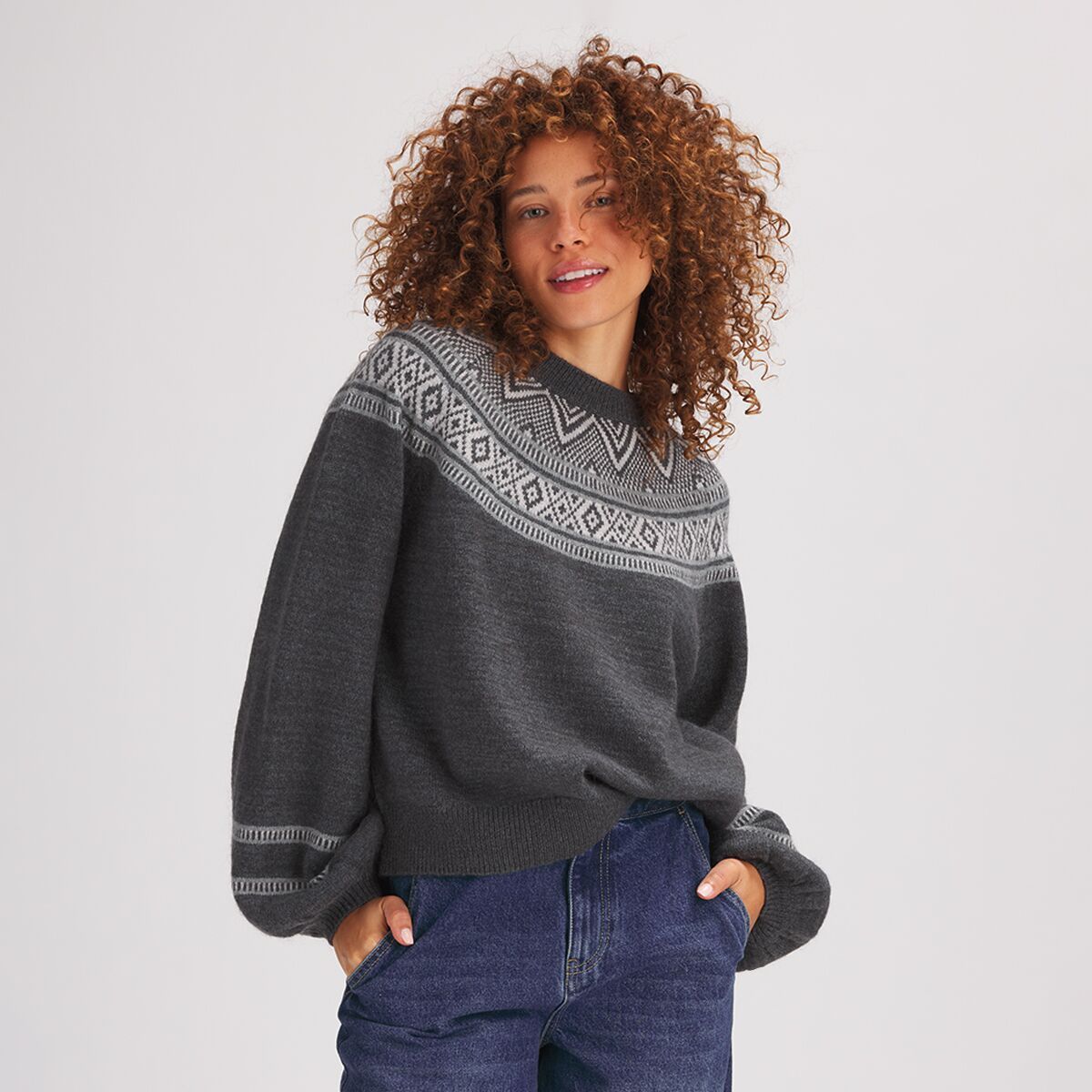 Basin and Range Geo Fair Isle Crewneck Sweater - Women's - Clothing