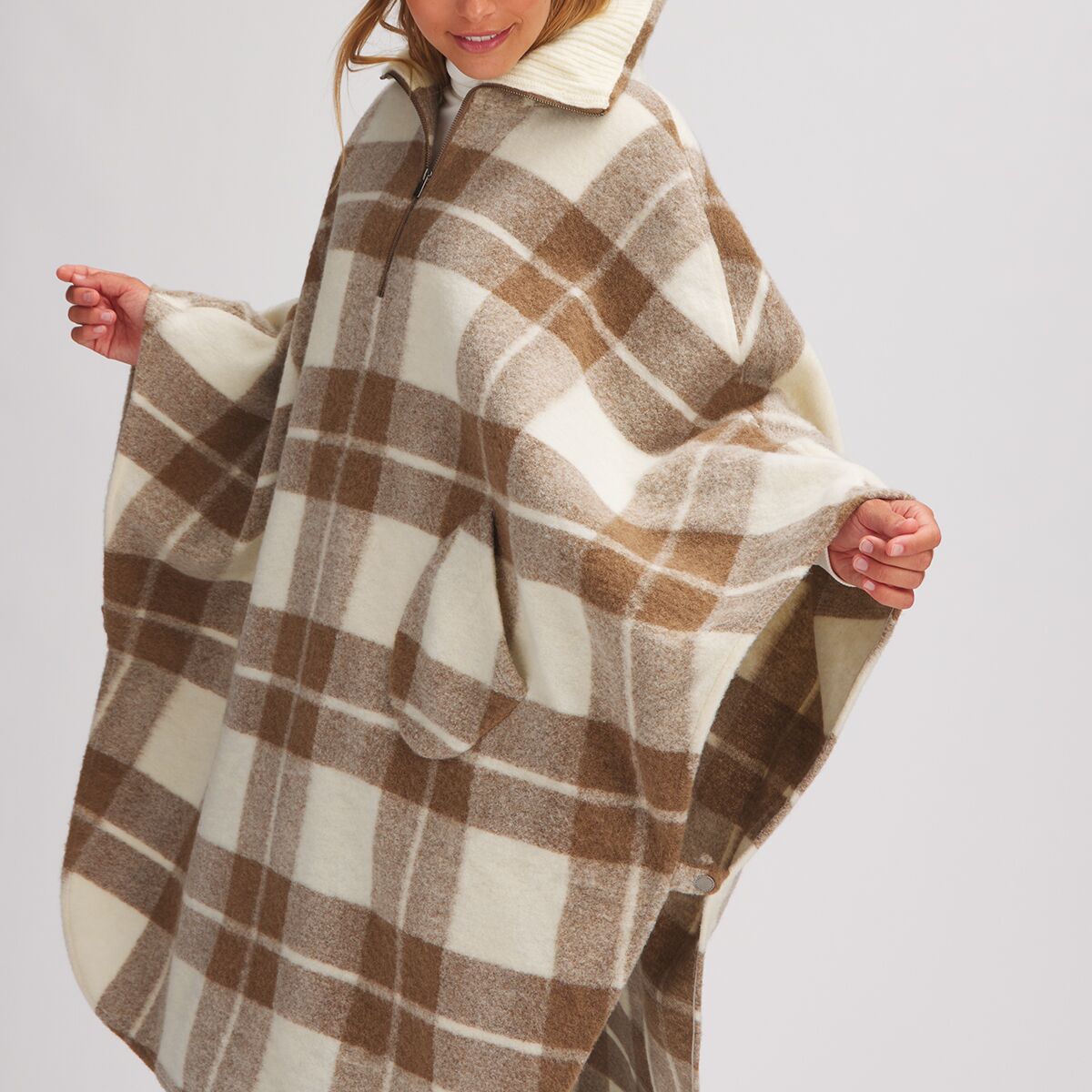 Basin and Range Plaid Poncho - Women's - Clothing