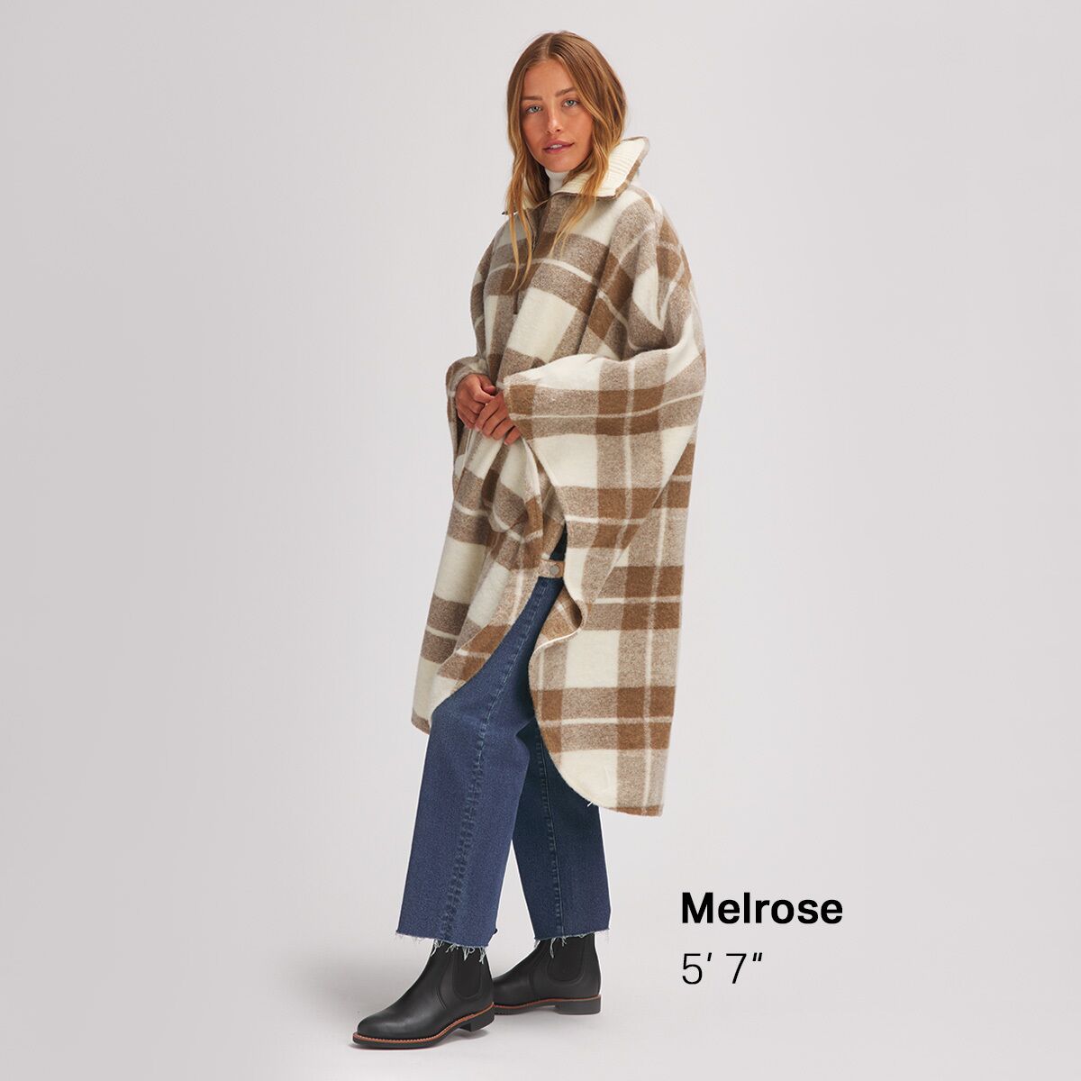 Basin and Range Plaid Poncho - Women's - Clothing