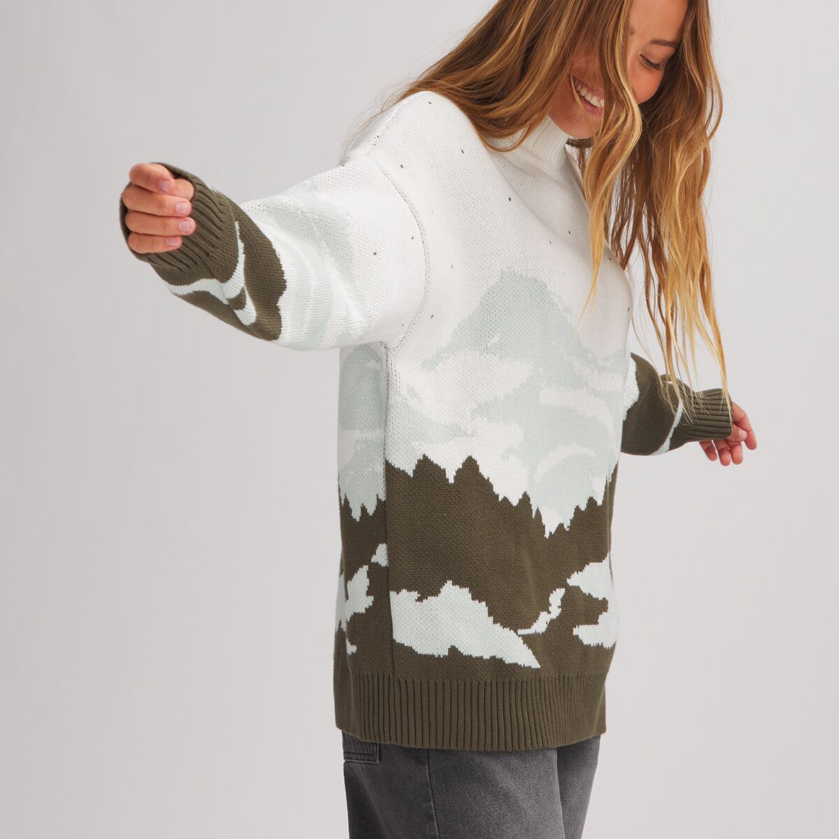 Basin and Range Jacquard Mockneck Sweater - Women's - Clothing