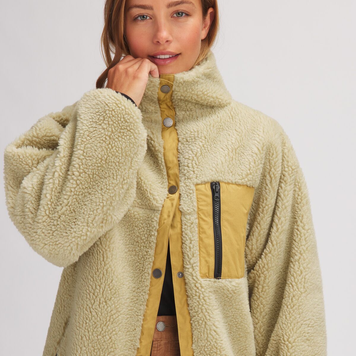 Basin and Range Mixed Fabric Sherpa Jacket - Women's - Clothing