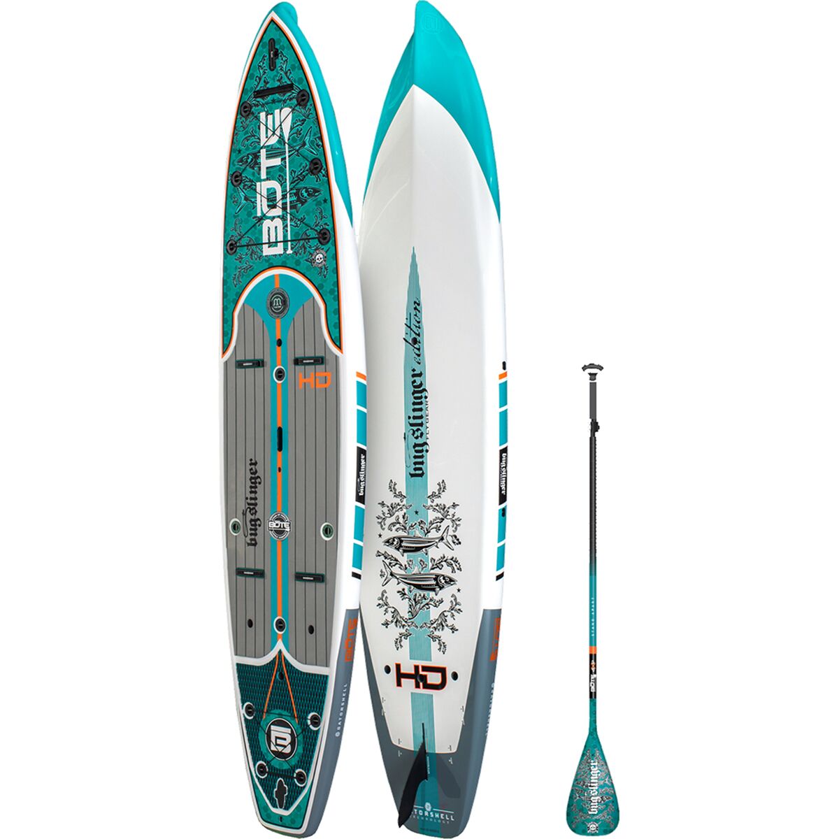 BOTE HD Gatorshell 12ft Stand-Up Paddleboard - Paddle