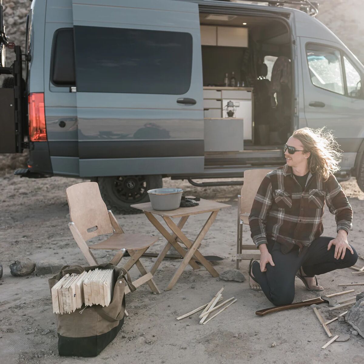 Barebones Ridgetop Wood Folding Chair - Hike & Camp