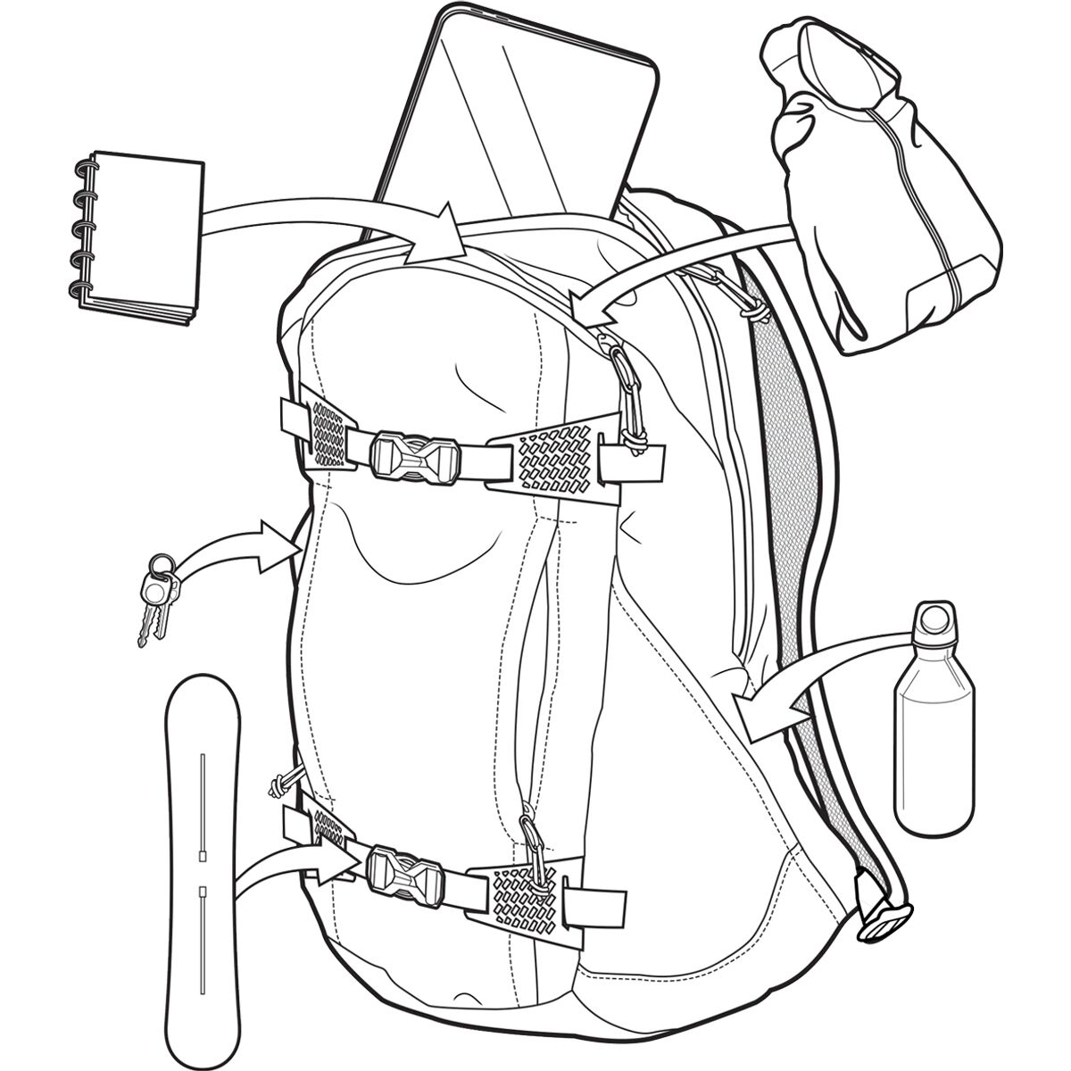 Burton Day Hiker 22L Backpack - Snowboard