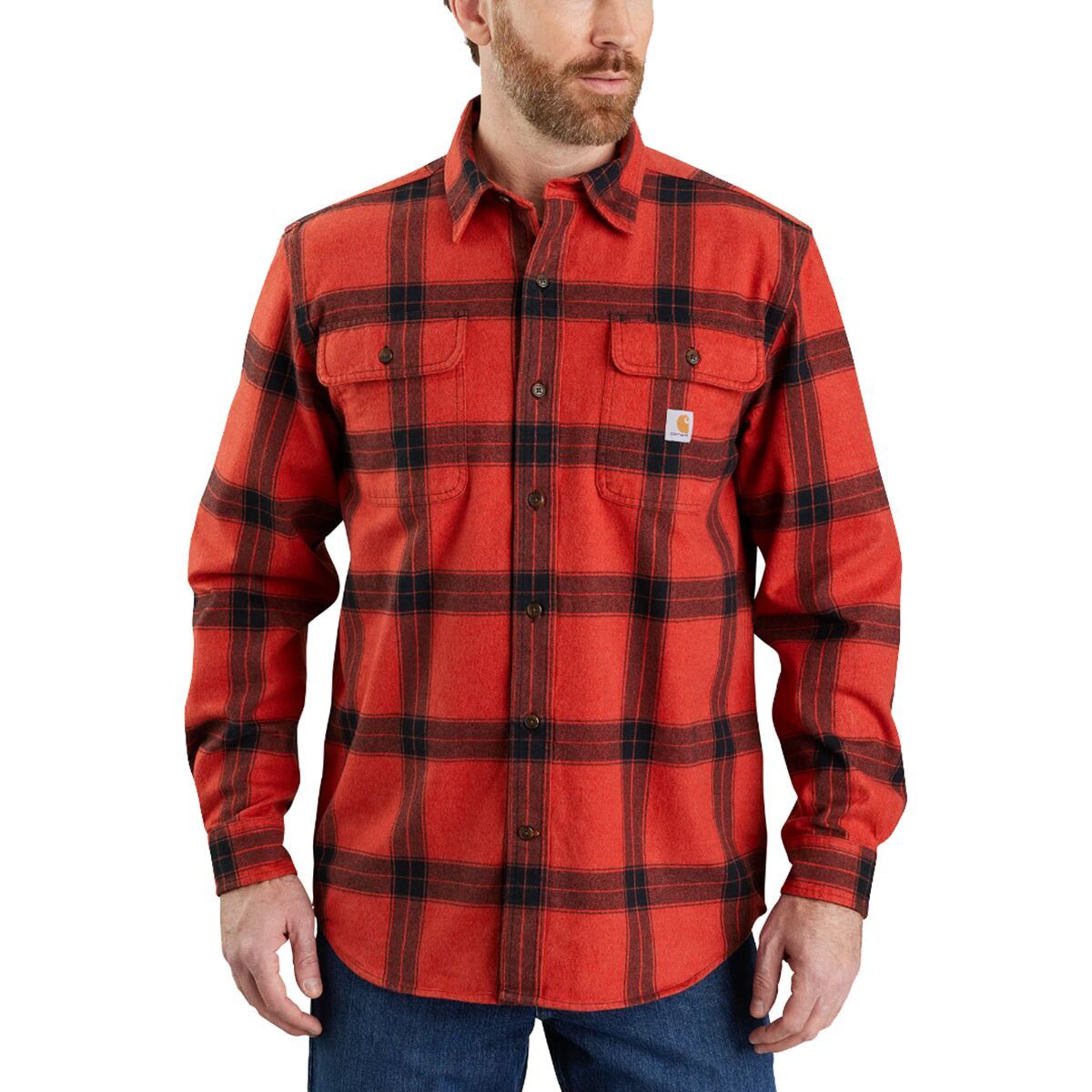 Carhartt Loose Fit HW Flannel Long-Sleeve Plaid Shirt - Men's - Clothing