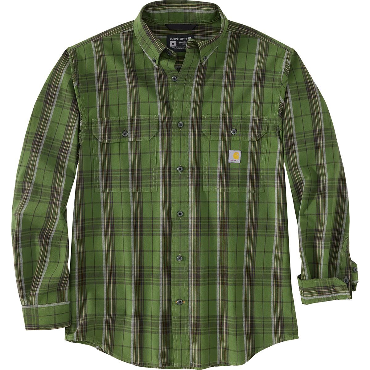 Carhartt Loose Fit MW Chambray Long-Sleeve Plaid Shirt - Men's - Clothing
