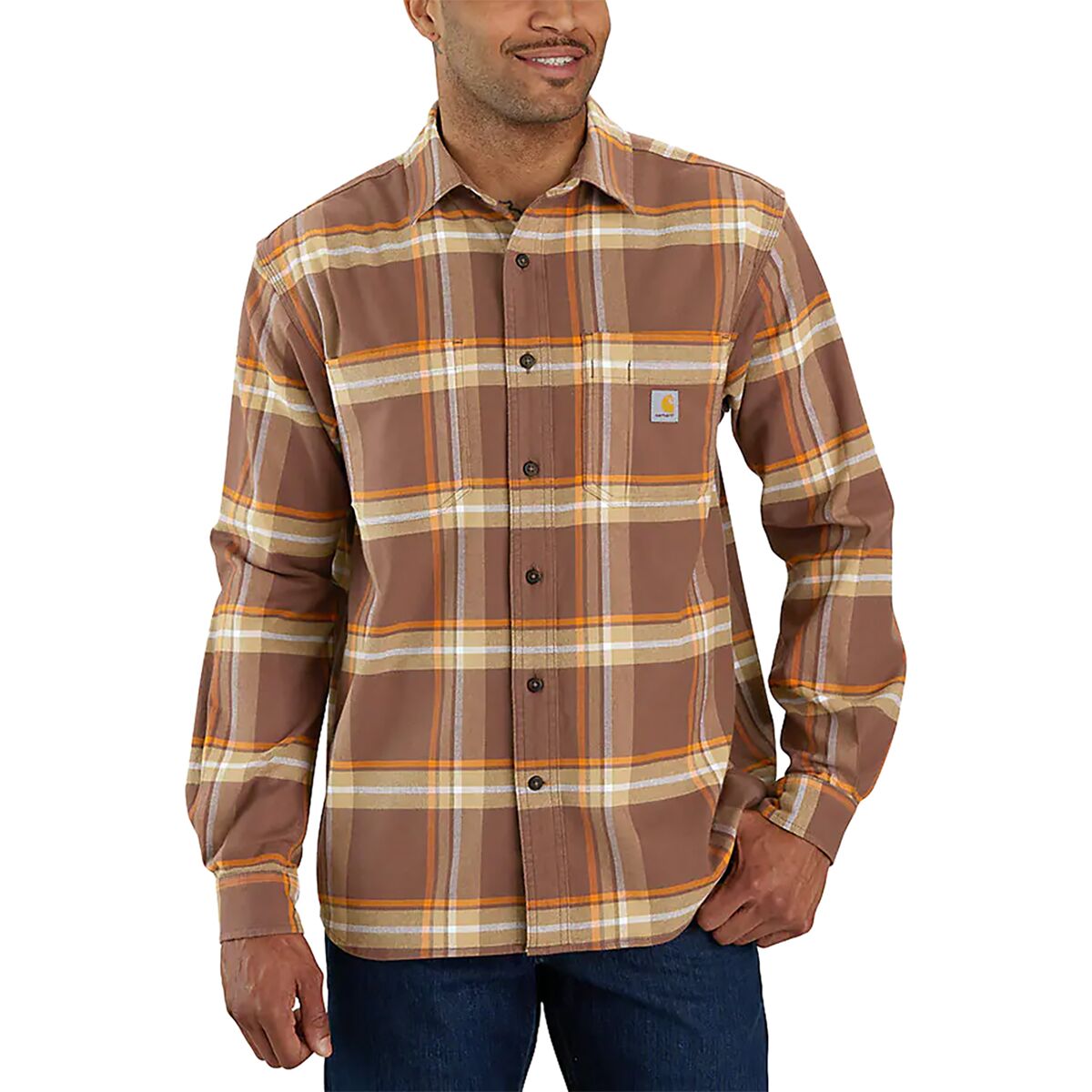 Carhartt Rugged Flex RF MW Flannel Long-Sleeve Plaid Shirt - Men's ...