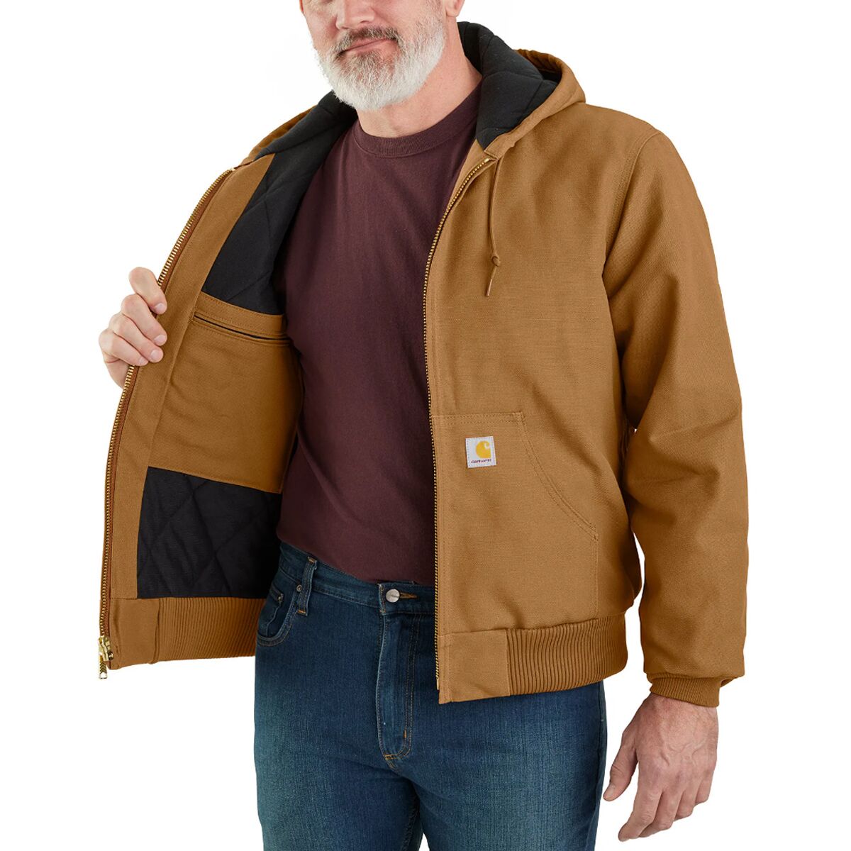 Carhartt J140 Loose Firm Duck Ins Flannel-Lined Active Jacket - Men's ...