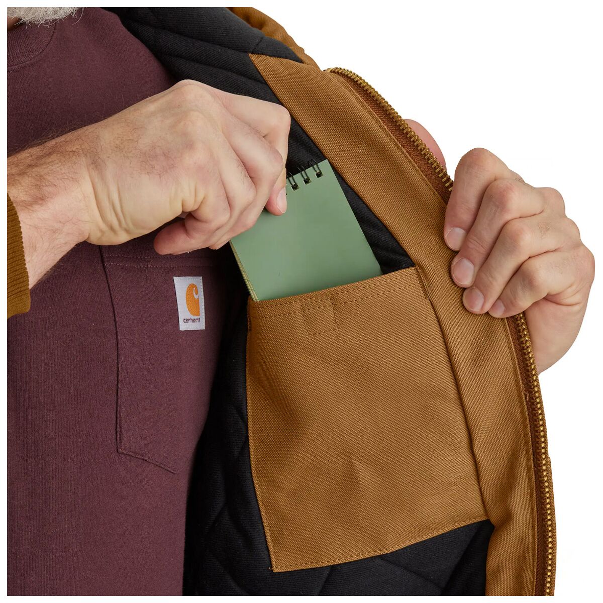 Carhartt J140 Loose Firm Duck Ins Flannel-Lined Active Jacket - Men's ...