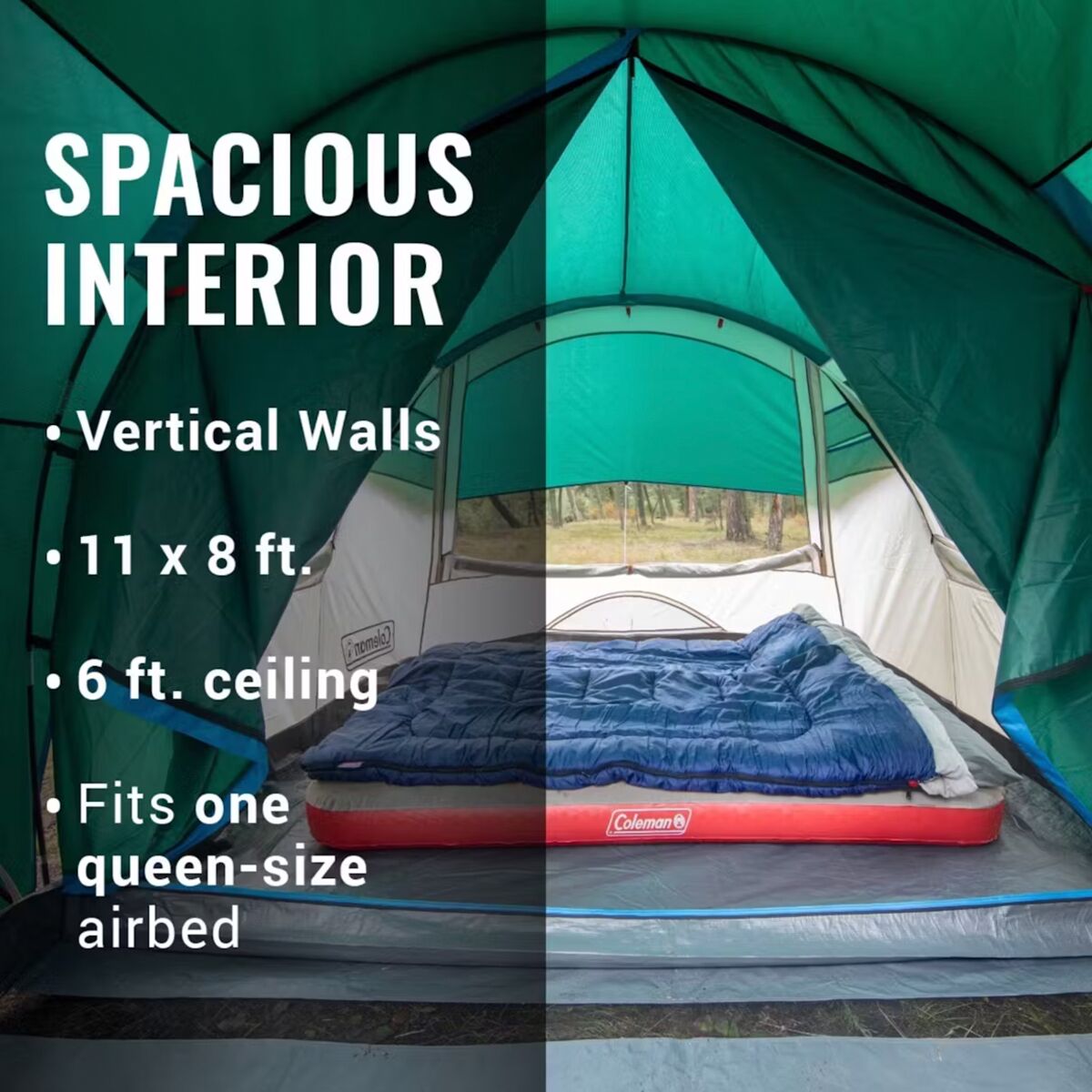 Coleman Screened Cabin Waterproof Tent: 6-Person 3-Season - Hike & Camp