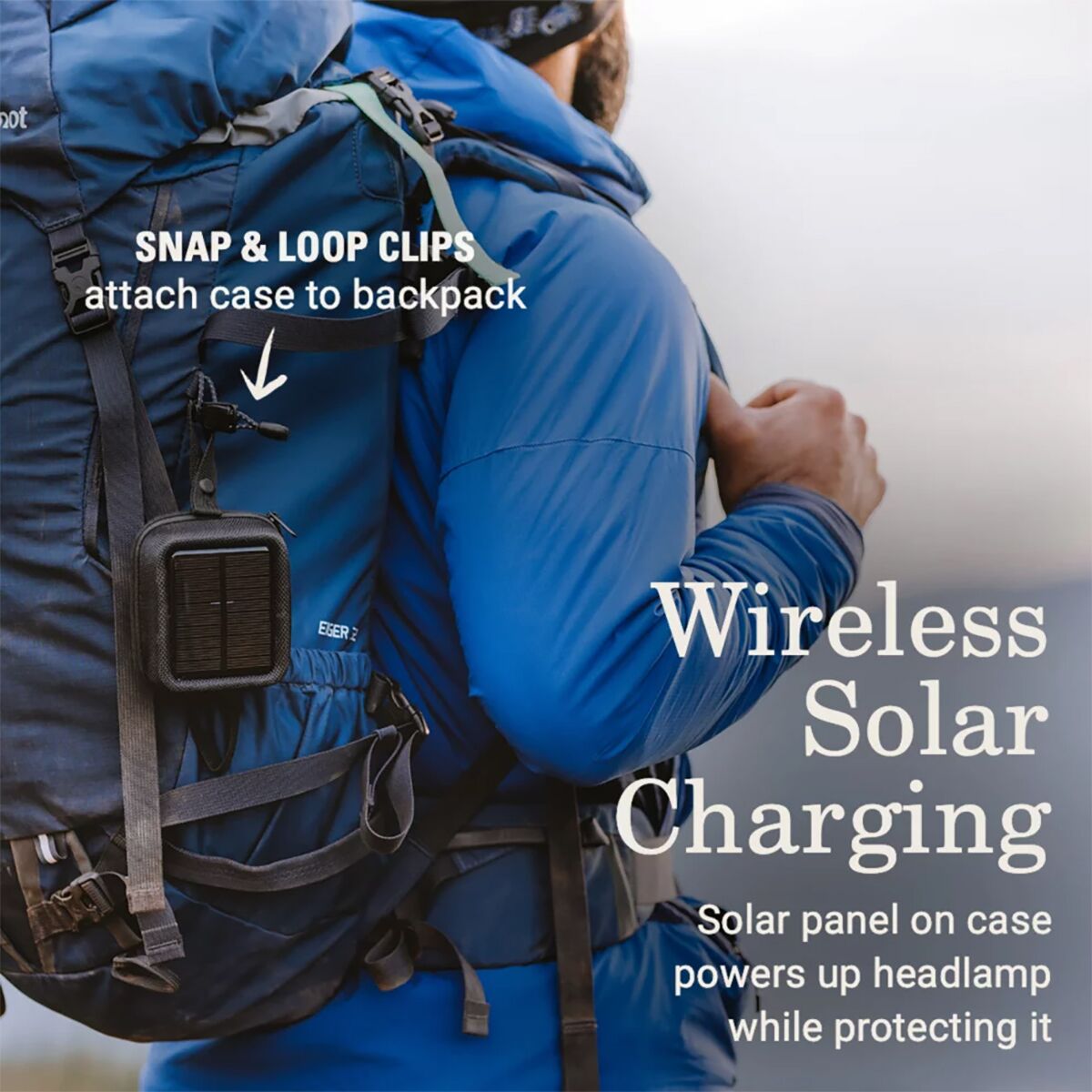 Coleman PEAK1 Wireless Solar Charger + Rechargeable Headlamp - Hike & Camp