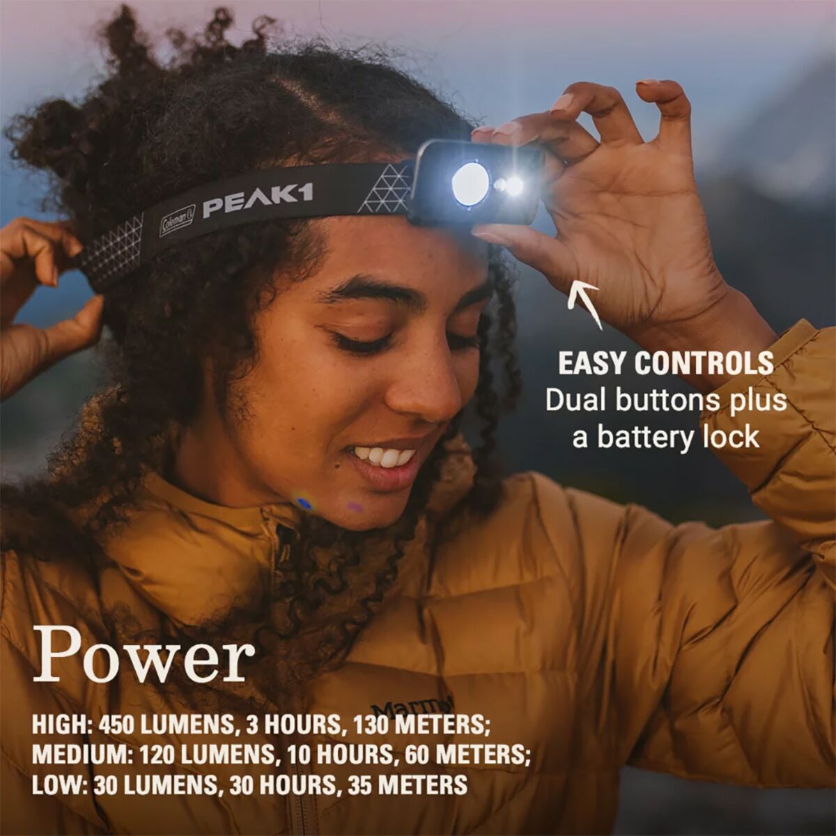 Coleman PEAK1 Wireless Solar Charger + Rechargeable Headlamp - Hike & Camp