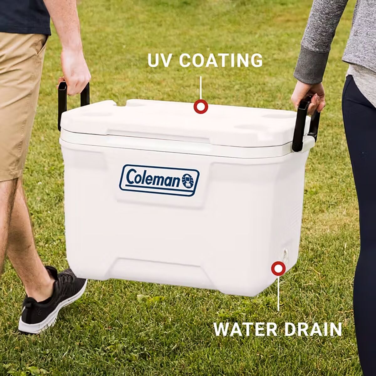 Coleman 316 Series 52-Quart Marine Hard Ice Chest Cooler - Hike & Camp