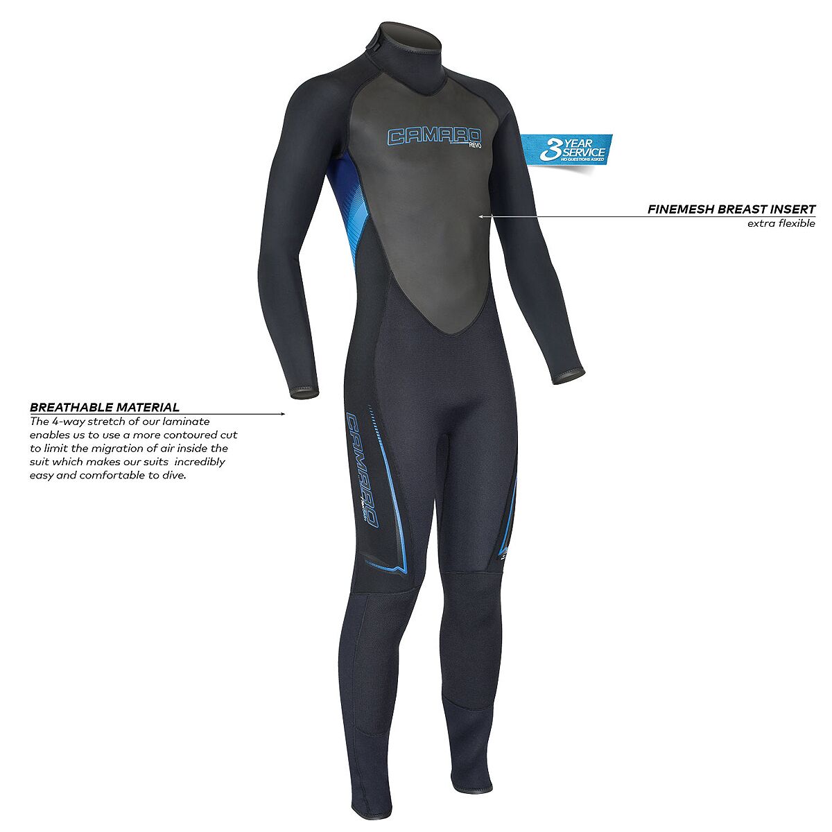 Camaro Revo Overall 3mm Wetsuit - Men's - Clothing
