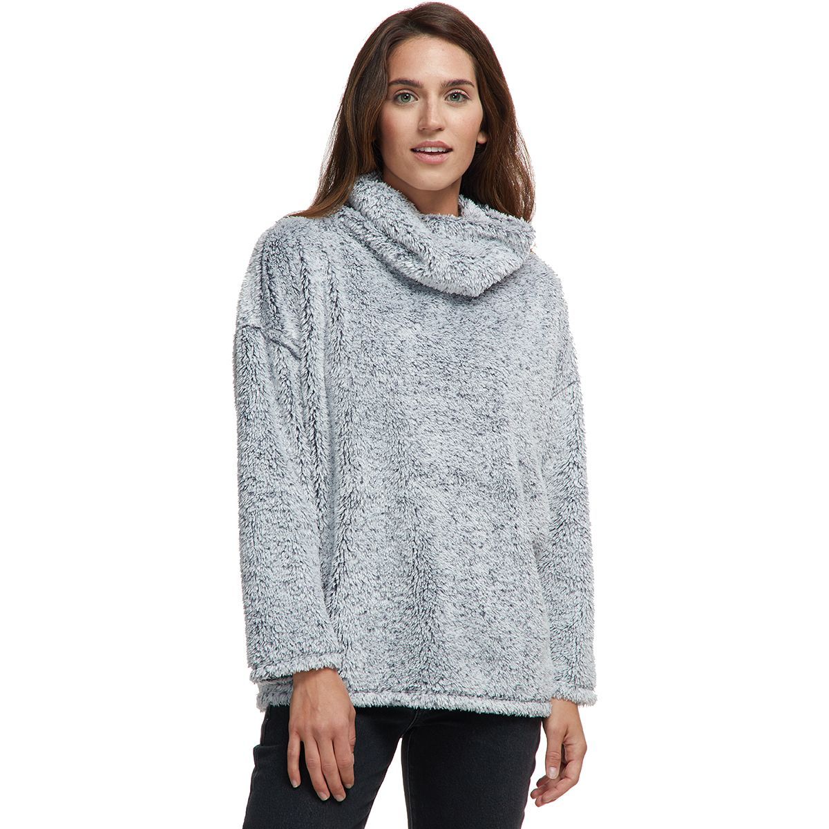 Dylan Vintage Shag Sherpa Soft Cowl Neck Pullover - Women's - Clothing