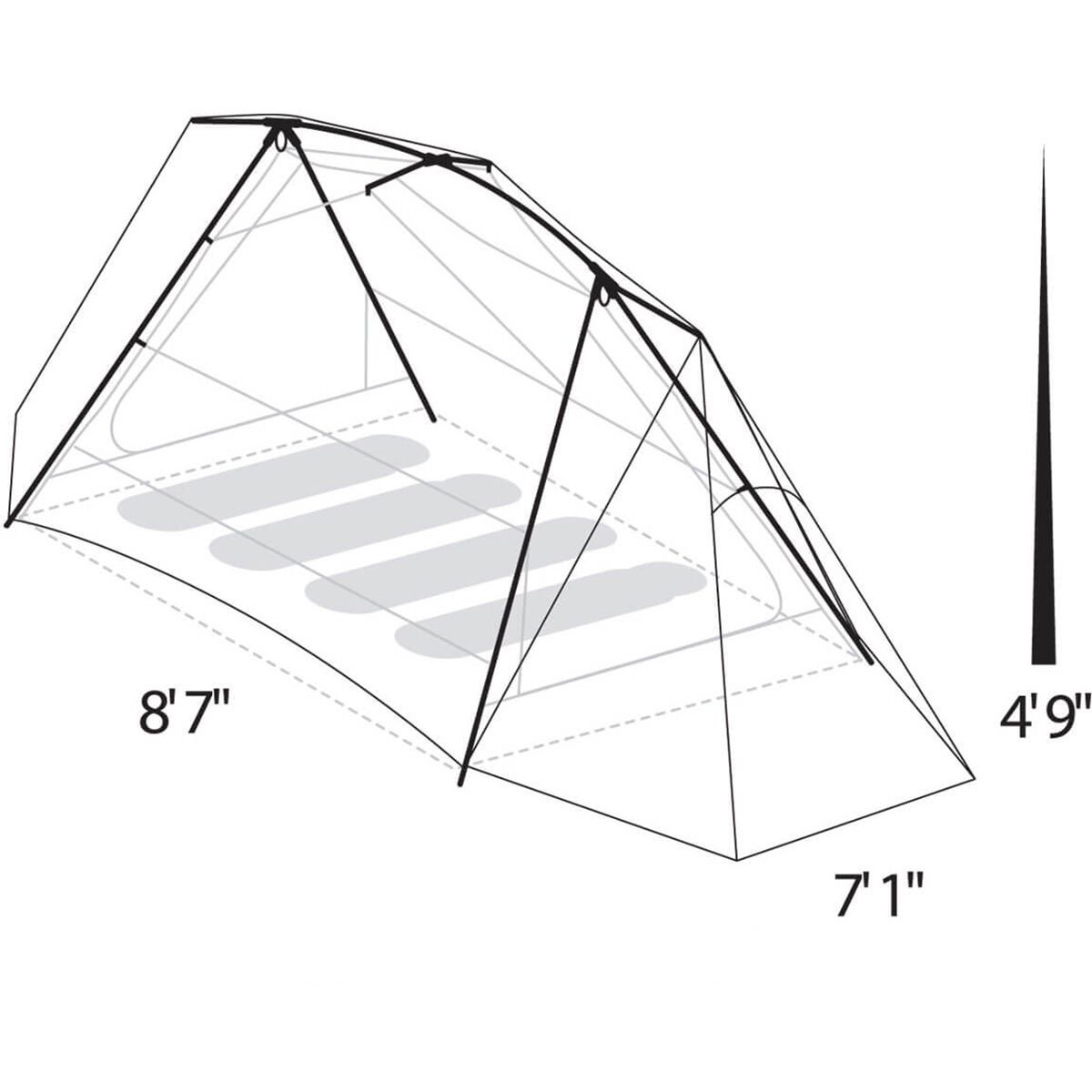 Eureka! Timberline SQ 4XT Tent: 4-Person 3-Season - Hike & Camp