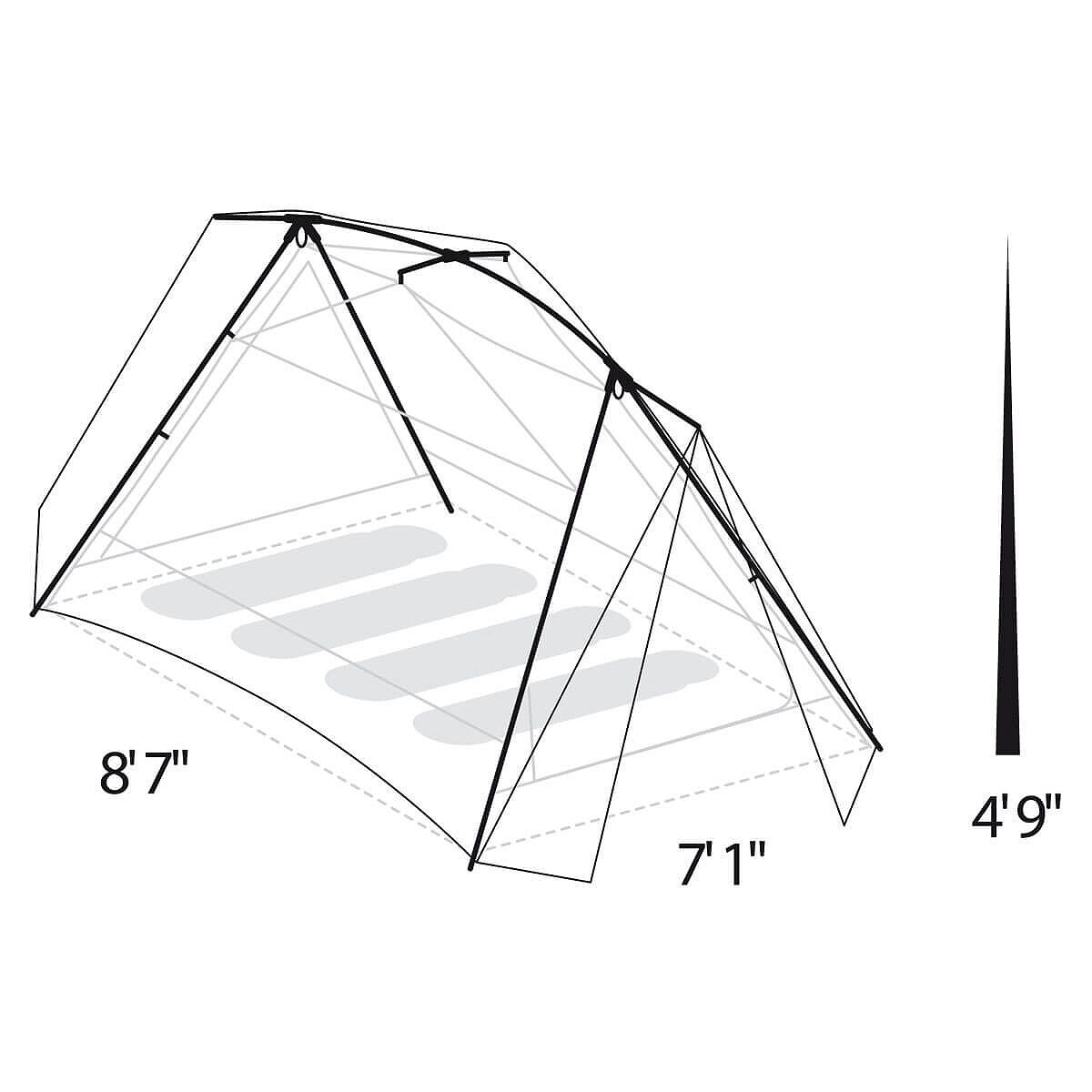 Eureka! Timberline SQ Outfitter 4 Tent: 4-Person 3-Season - Hike & Camp