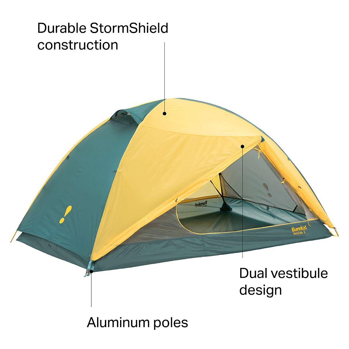 Eureka! Midori 2 Tent: 2-Person 3-Season - Hike & Camp