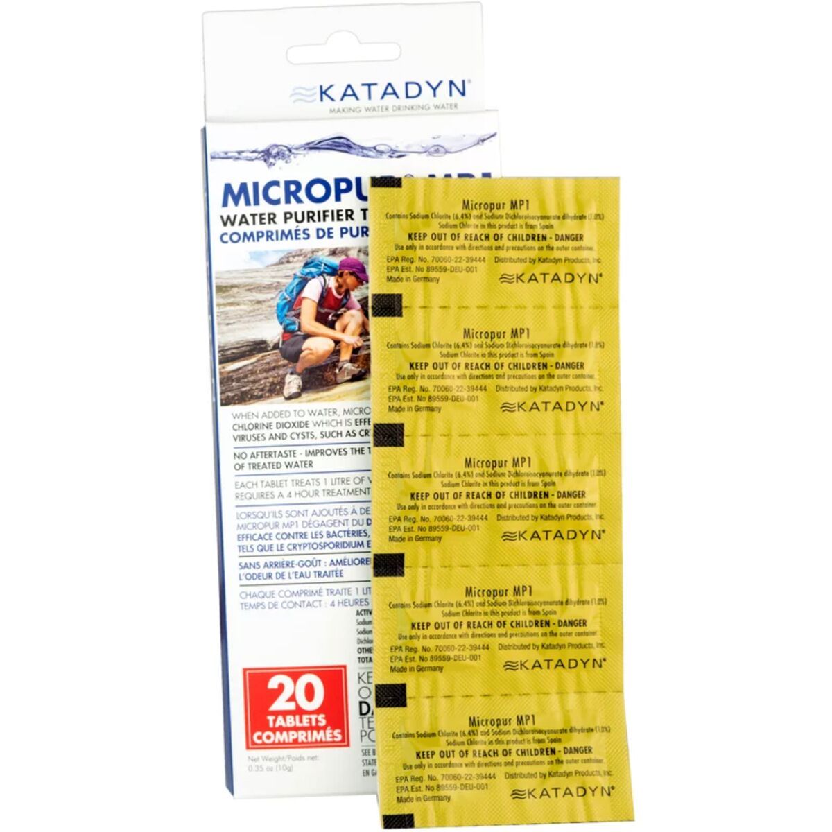 Katadyn Micropur MP1 Purification Tablets - 20-Pack - Hike & Camp