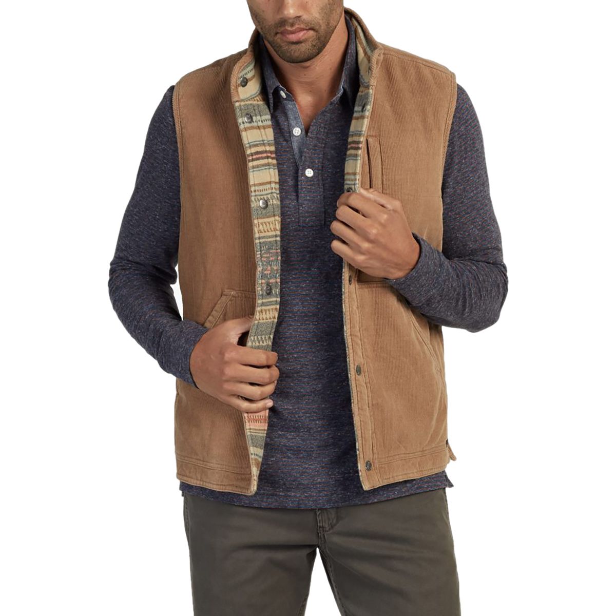 Faherty Mock Neck Reversible Vest - Men's - Clothing
