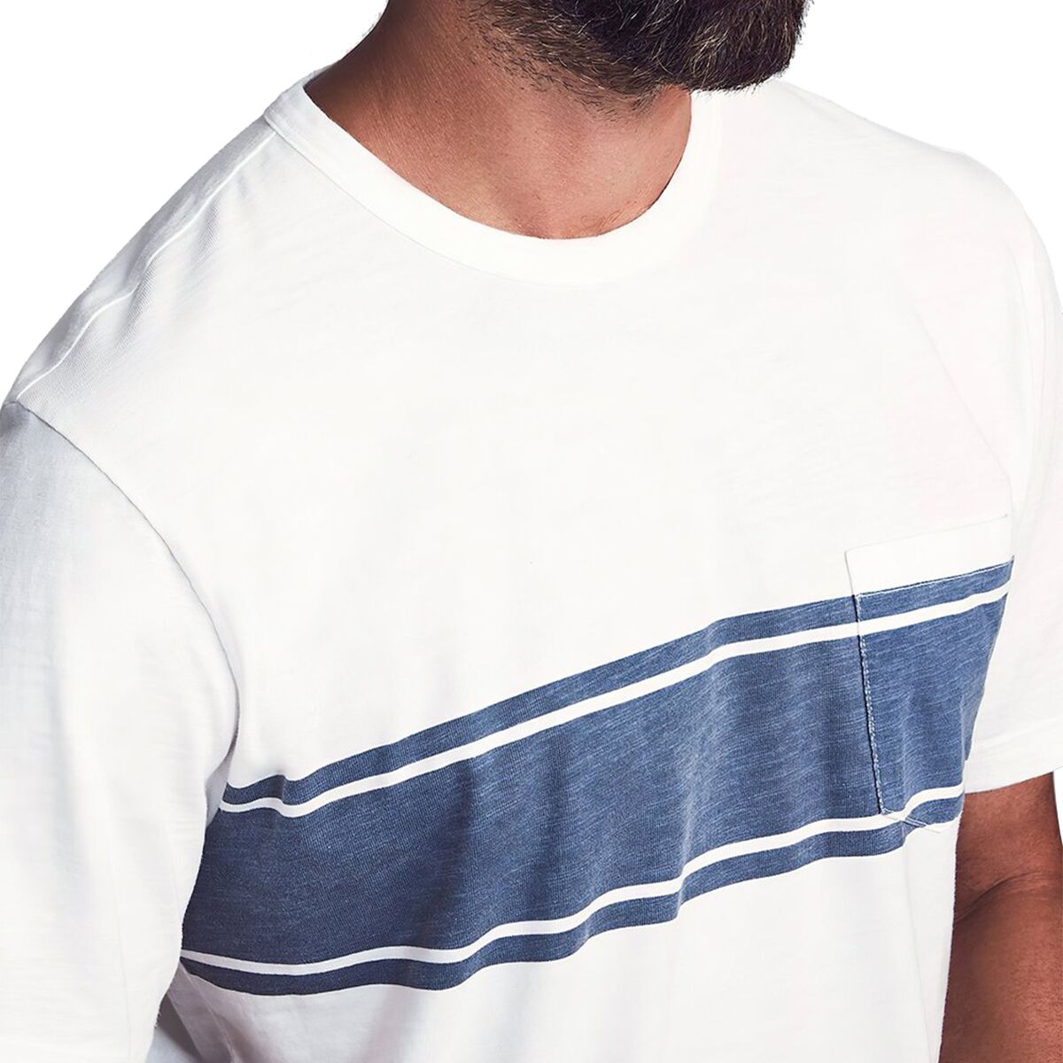 Faherty Surf Stripe Pocket T-Shirt - Men's - Clothing