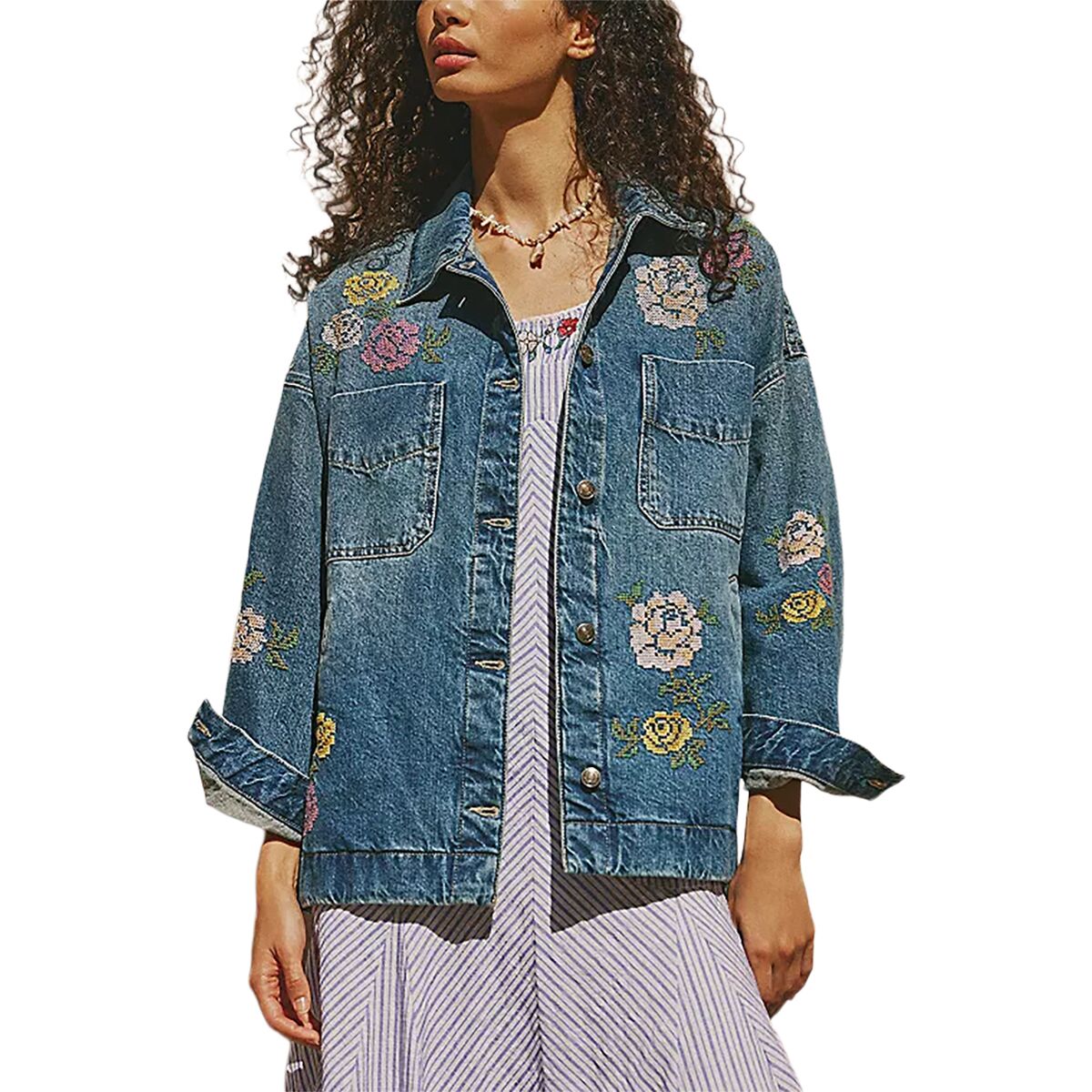 Free People Madison City Embroidered Jacket - Women's - Clothing