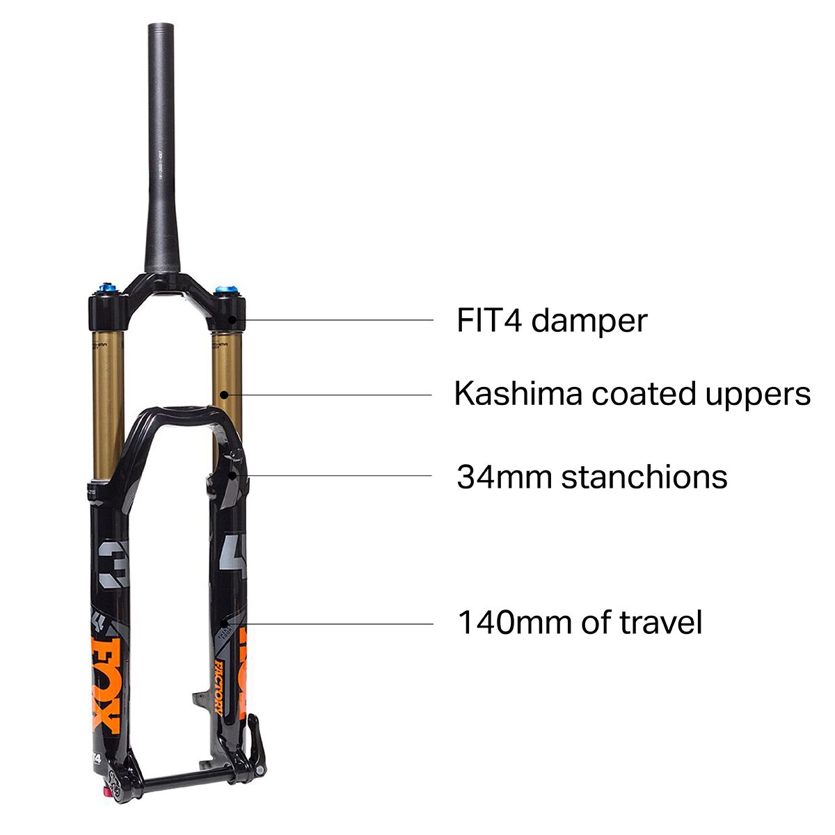 FOX Racing Shox 34 Float 27.5 FIT4 Factory Boost Fork - 2021 - Bike