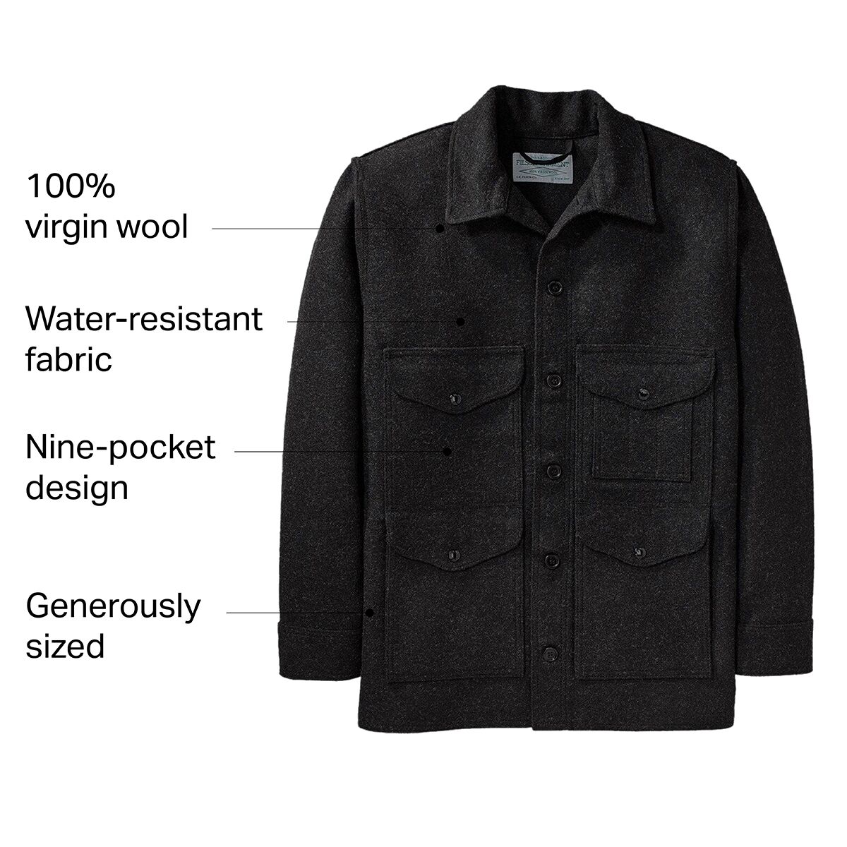 Filson Mackinaw Cruiser Alaska Fit Jacket - Men's - Clothing