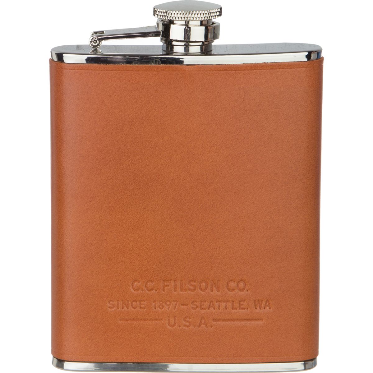 Filson Leather Wrapped Flask - Hike & Camp