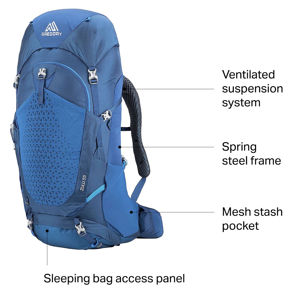 Gregory Zulu 55L Backpack - Hike & Camp