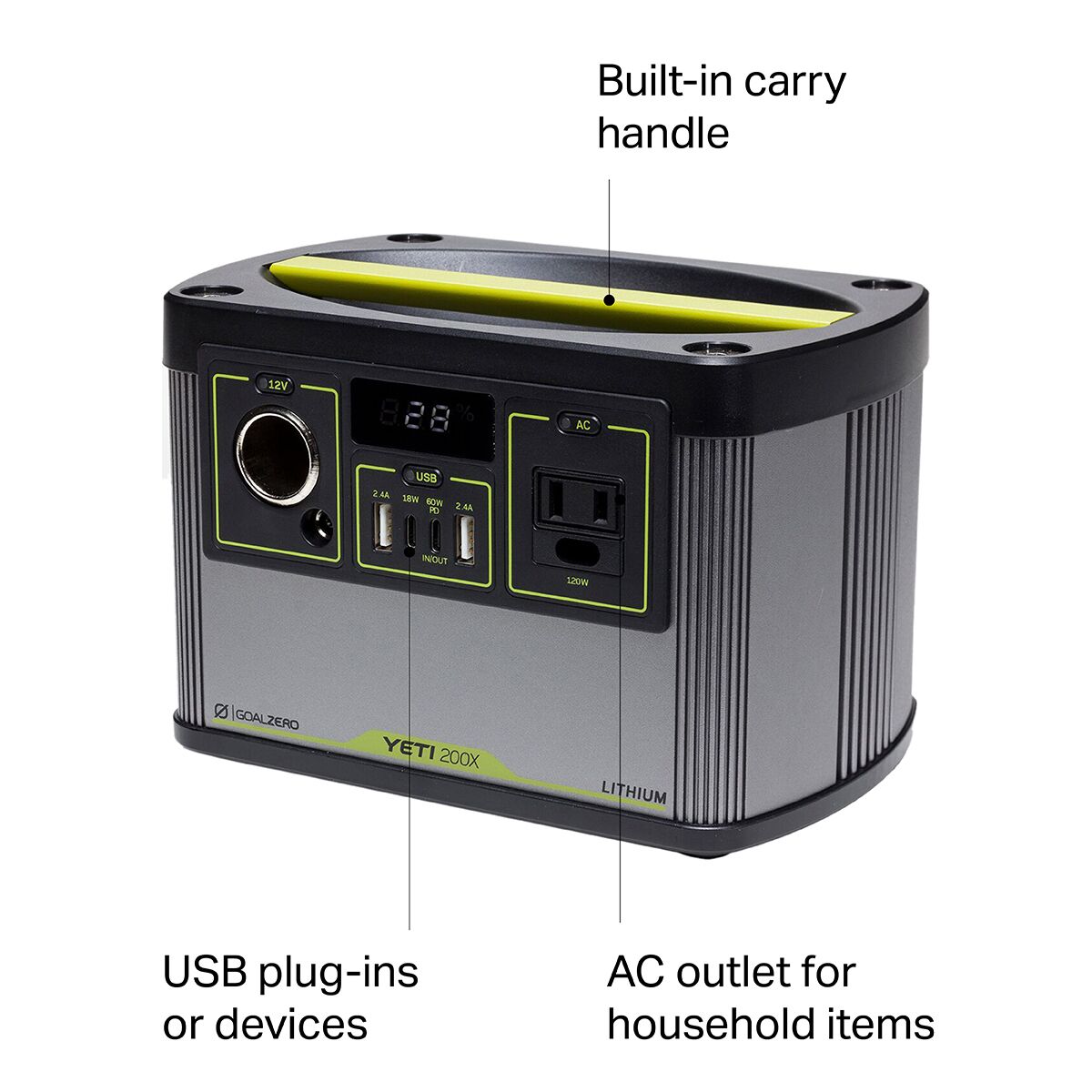 Goal Zero Yeti 200X Portable Power Station - Hike & Camp