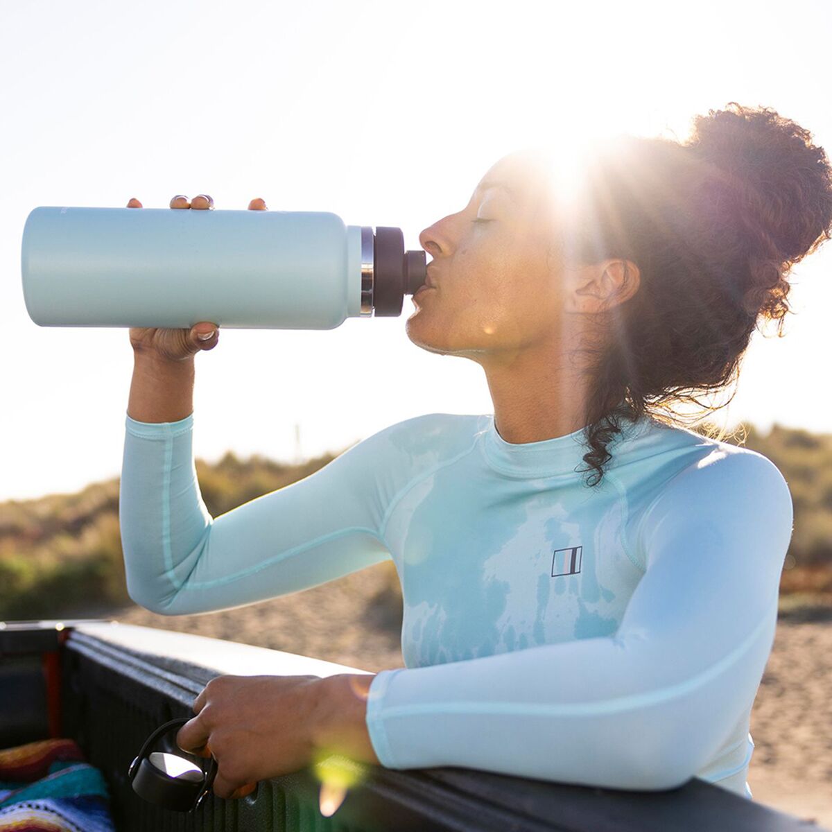 Hydro Flask 40oz Wide Mouth Water Bottle + Flex Chug Cap - Hike & Camp