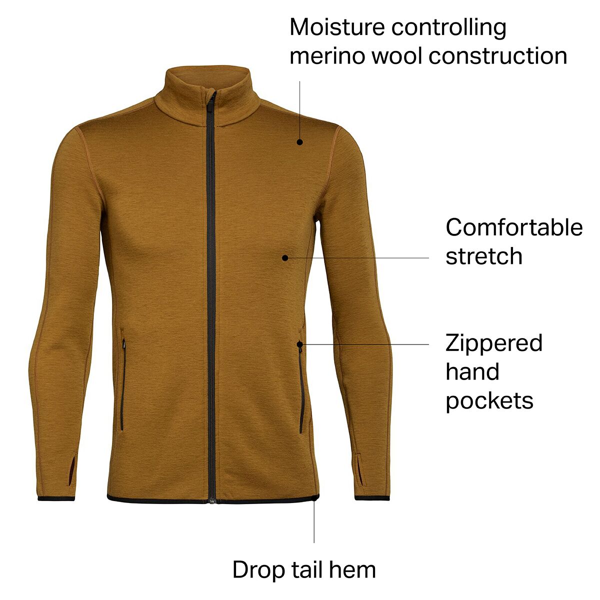 Icebreaker Elemental LS Zip Jacket - Men's - Clothing