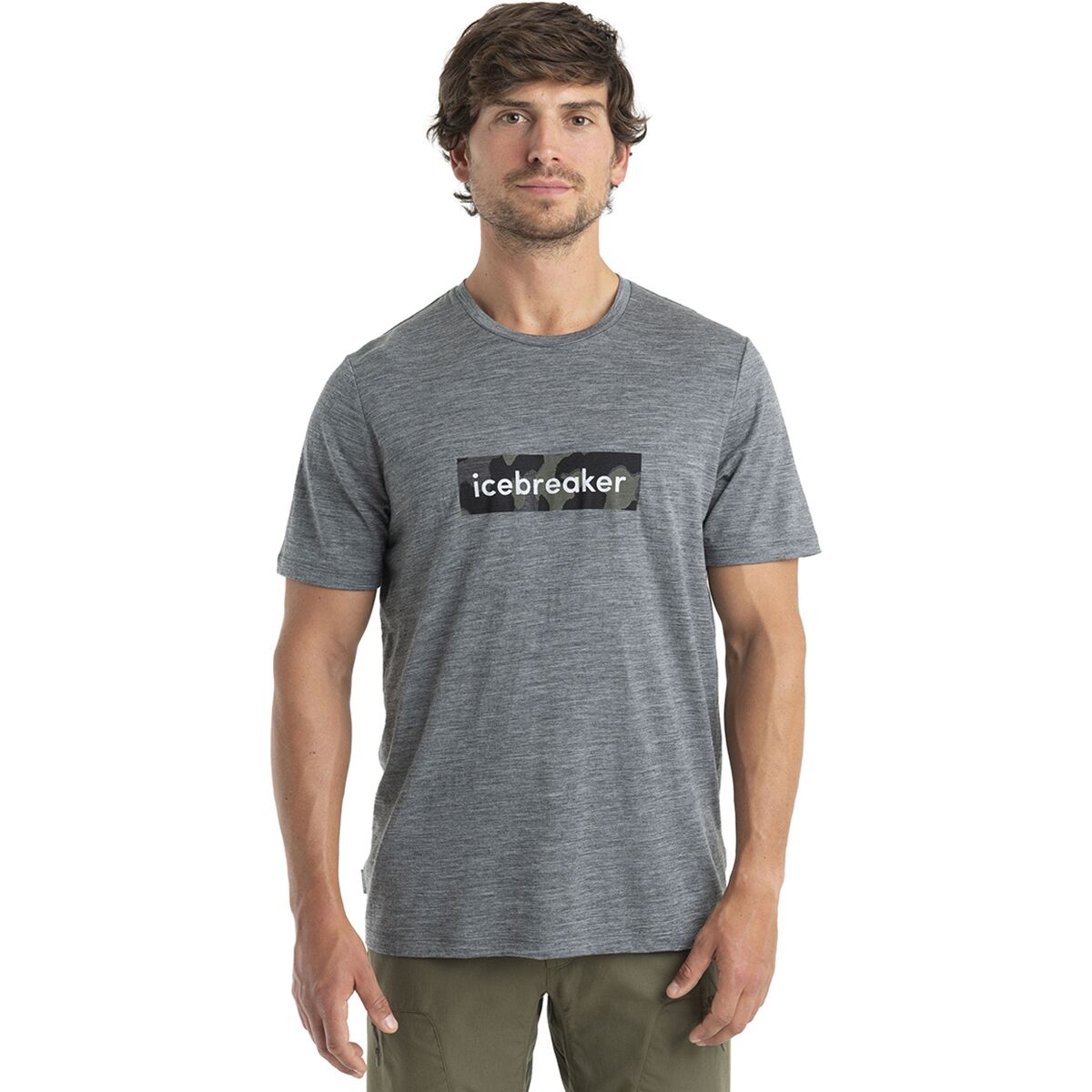 Icebreaker Merino 150 Tech Lite II T-Shirt Natural Shades Logo - Men's ...