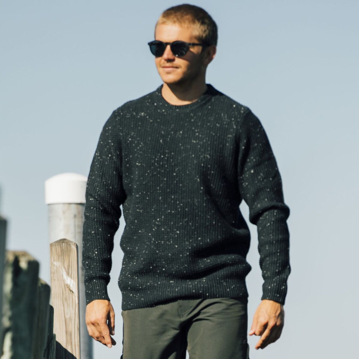 Jetty Paragon Oyster Shell Sweater - Men's - Clothing