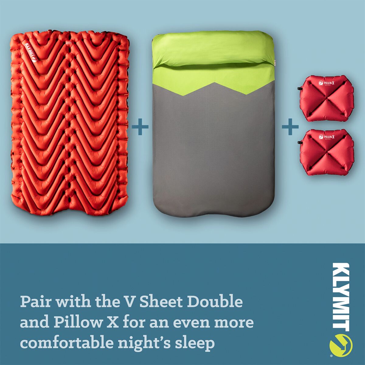 Klymit Insulated Double V Sleeping Pad - Hike & Camp