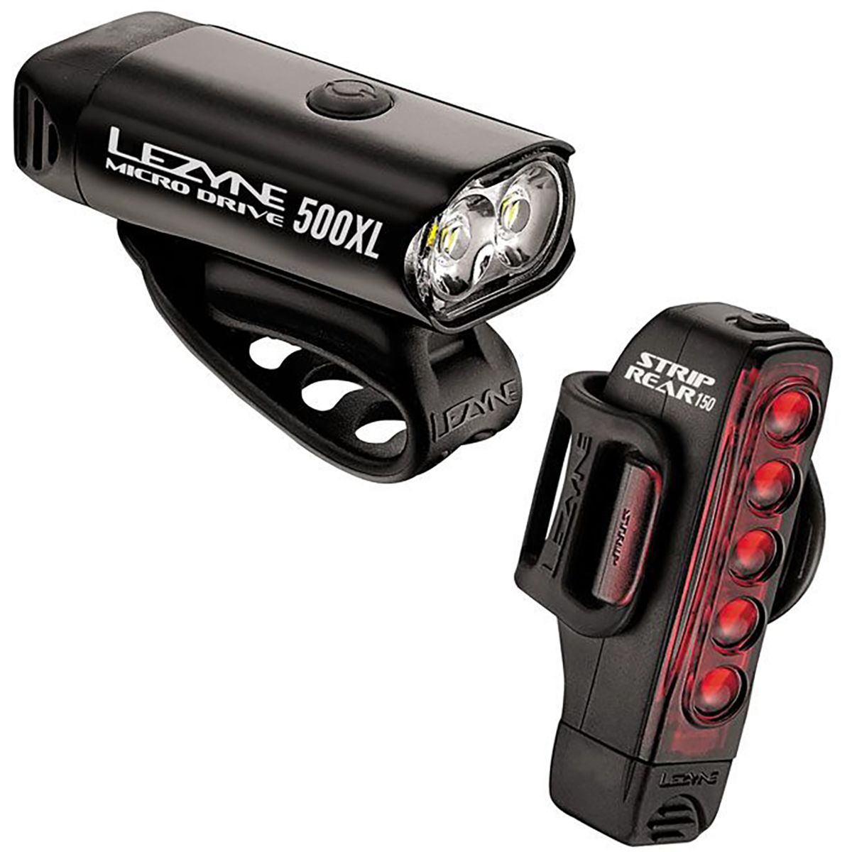 Lezyne Micro Drive 500XL and Strip 150 Light Combo - Bike