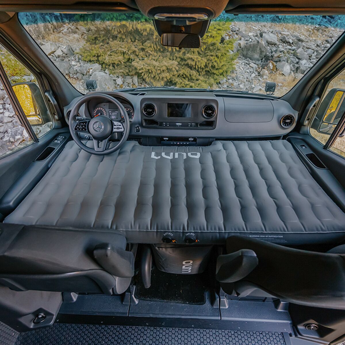 Luno Air Mattress Van Front Cab Mattress - Hike & Camp
