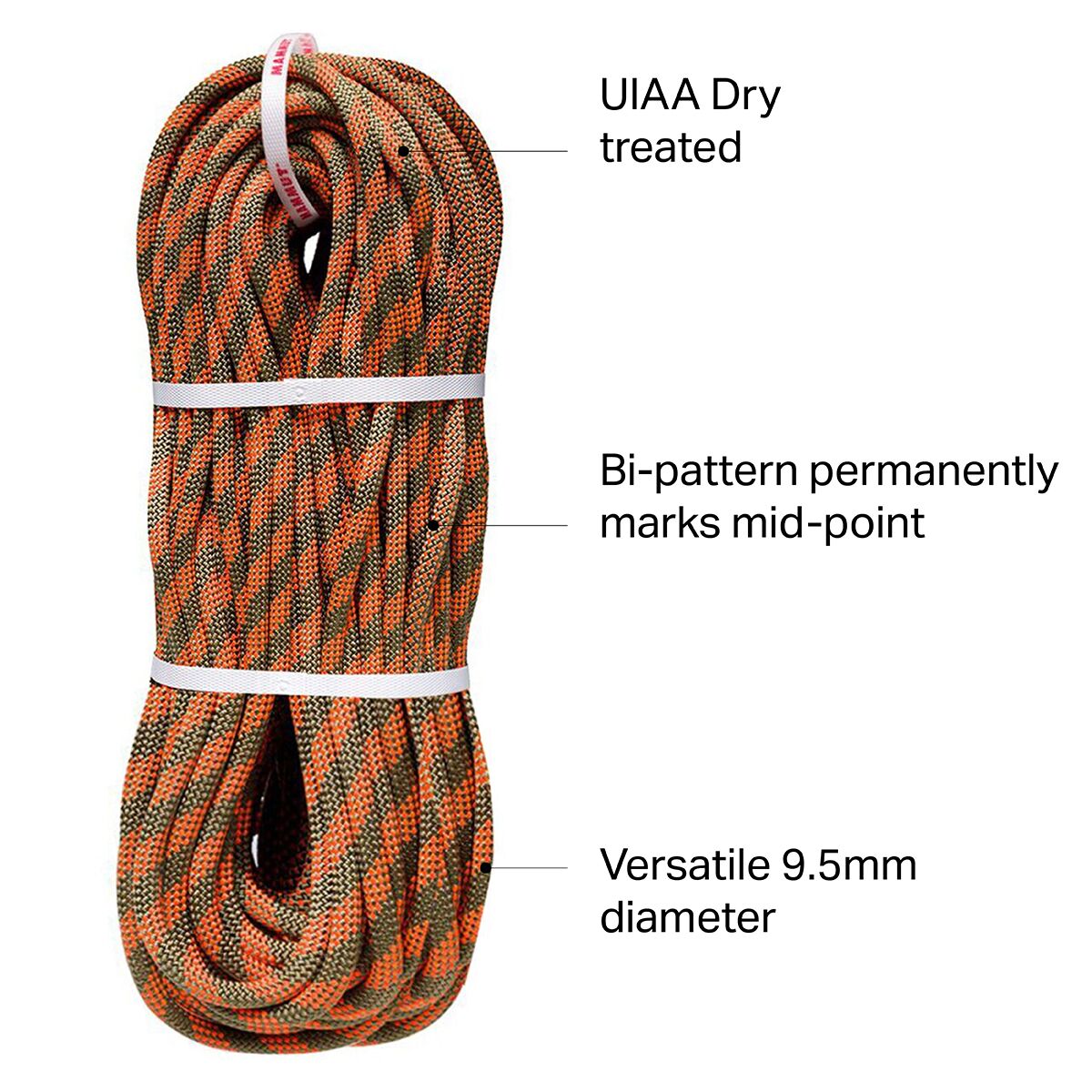 Mammut Crag Dry Duodess Rope - 9.5mm - Climb